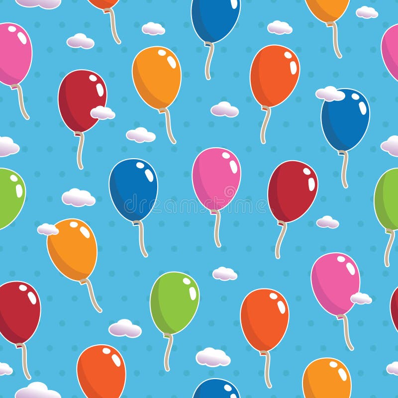 Balloon pattern seamless stock vector. Illustration of pattern - 14201154
