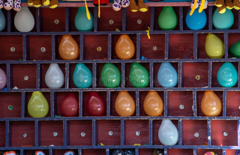 Balloon Pop Game at a Carnival Stock Image - Image of festival ...