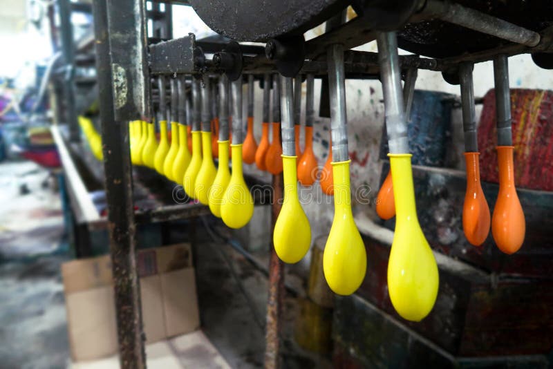 Balloon Processing Machine in the Factory Stock Image - Image of ...