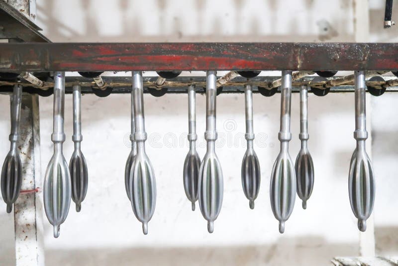 Balloon Processing Industry in the Factory. Steel Machine Stock Image ...