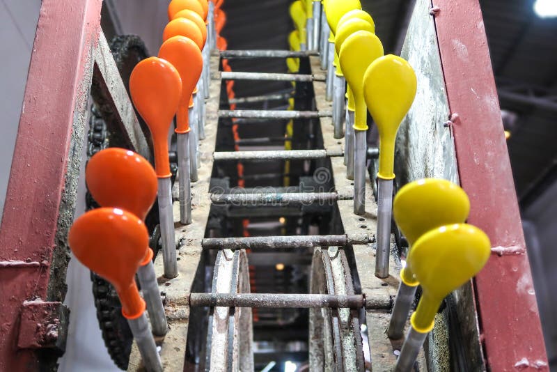 Balloon Processing Industry in Factory. Steel Machine Stock Image ...