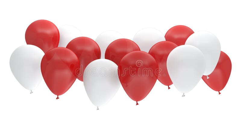 Balloon Red Pink Purple Birthday Background Party Stock Illustration