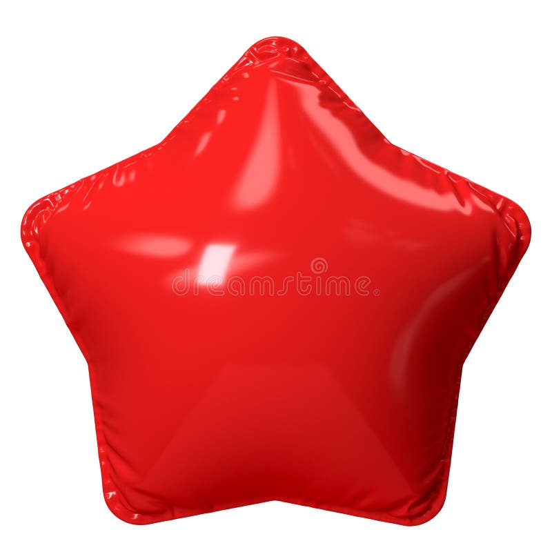 Balloon Red Star stock illustration. Illustration of symbol - 304427977