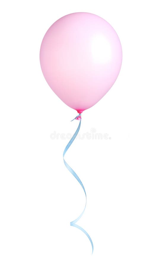 Balloon with Ribbon Isolated Stock Image - Image of backgrounds ...