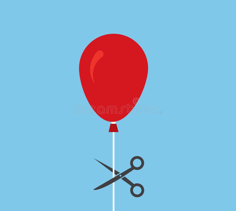 Balloon Scissors stock vector. Illustration of outdoors - 41910976