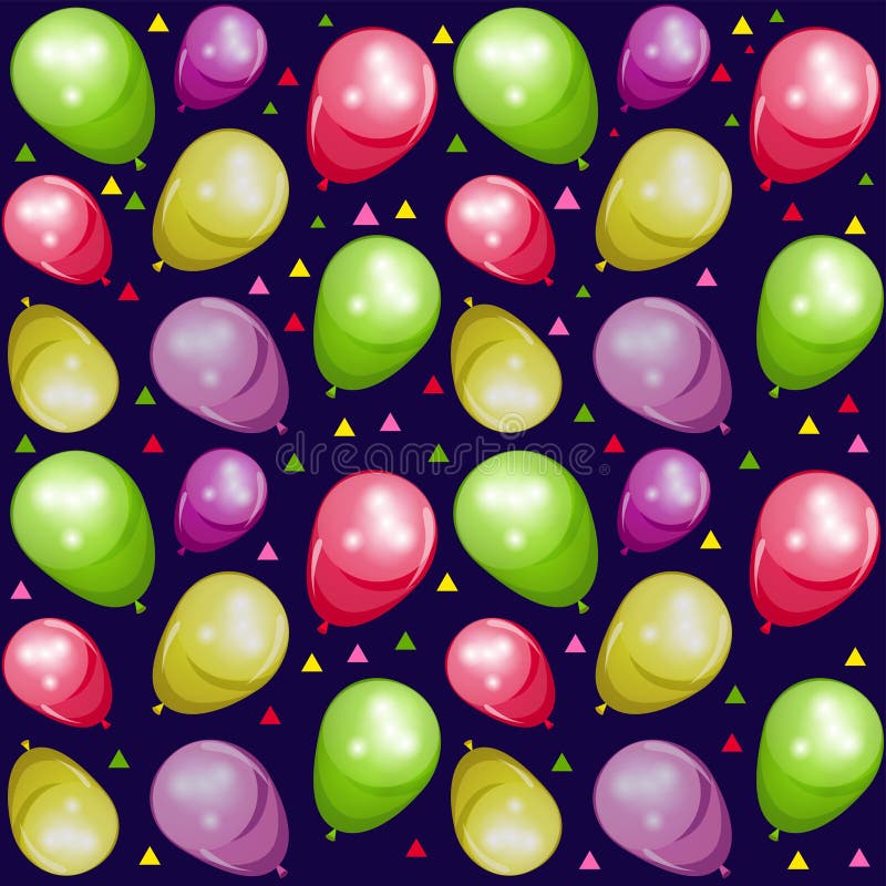 Seamless with balloon. stock vector. Illustration of color - 12127094