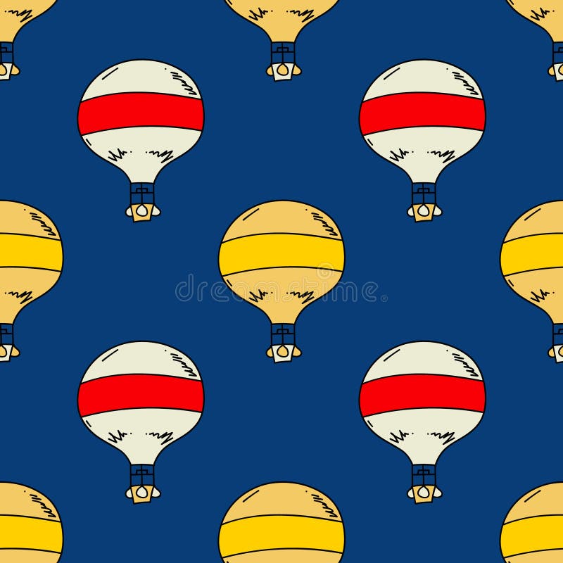 Balloon seamless pattern stock vector. Illustration of cartoon - 113097032