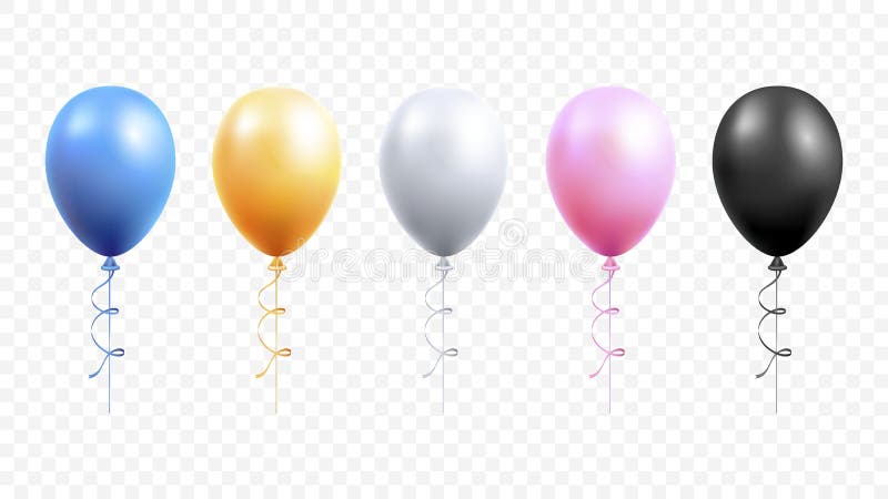 Balloons Set Object Vector Illustration Stock Vector - Illustration of ...