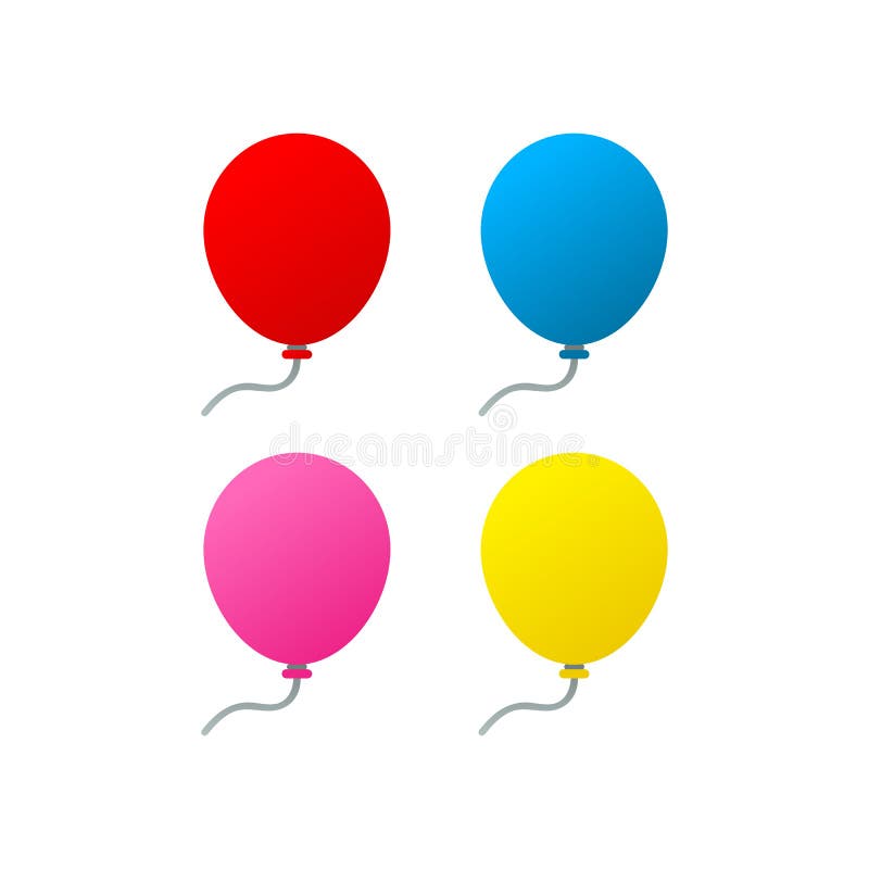 Balloon Set. Vector Illustration of Colorful Gradient Balloons. Vector ...
