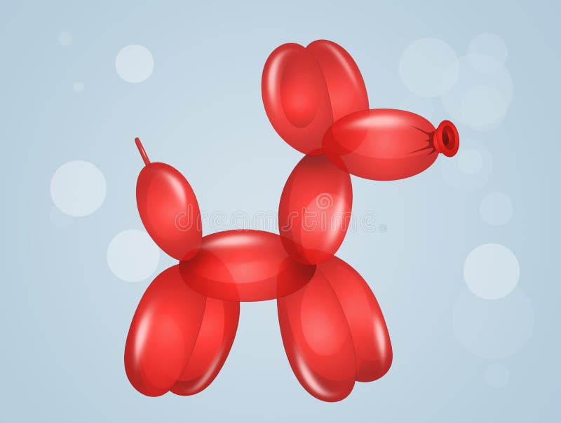 Balloon in the Shape of a Dog Stock Illustration - Illustration of ...