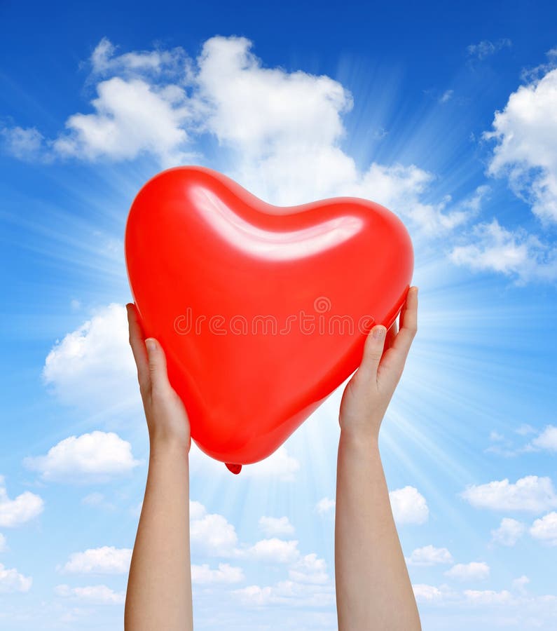 Balloon in the shape heart stock image. Image of personal - 50052121