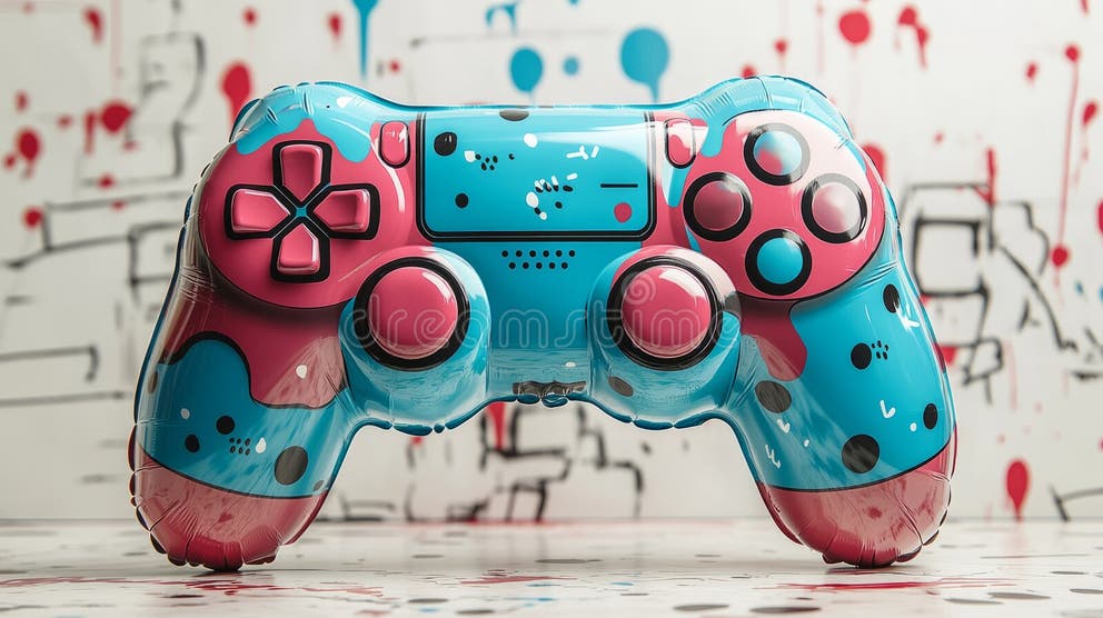 Balloon Shaped Like a Colorful Gaming Controller Stock Photo - Image of ...