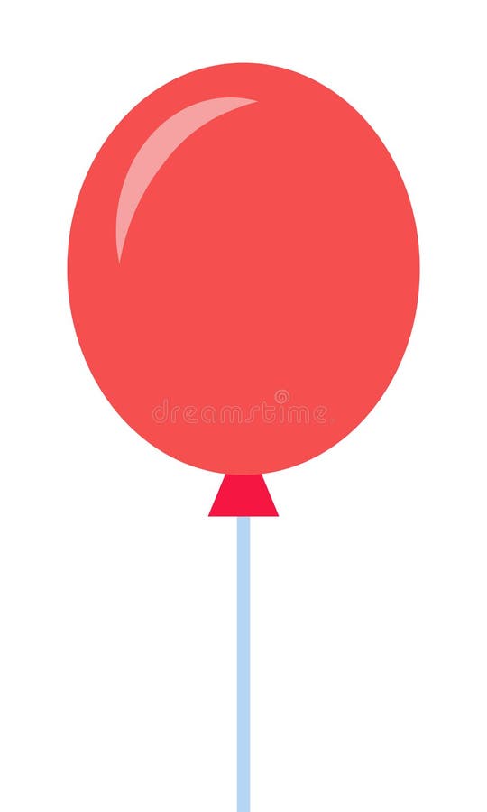 Balloon on a String Vector Icon Flat Isolated Stock Vector ...