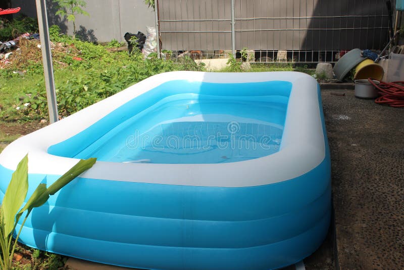 Balloon Swimming Pool for Children To Play Stock Image - Image of ...