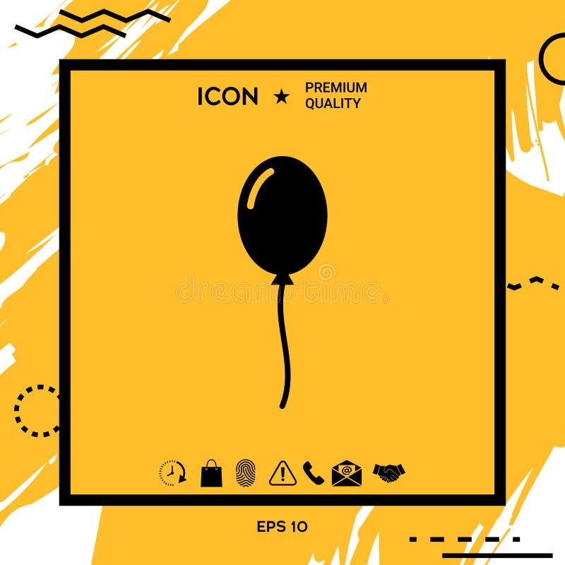 Balloon symbol icon stock vector. Illustration of graphic - 105913614
