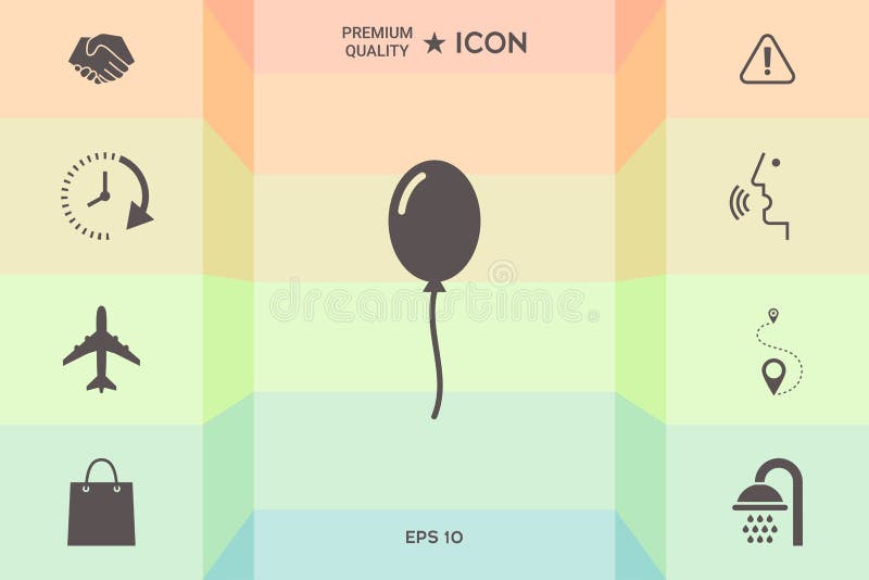 Balloon symbol icon stock vector. Illustration of isolated - 115083544