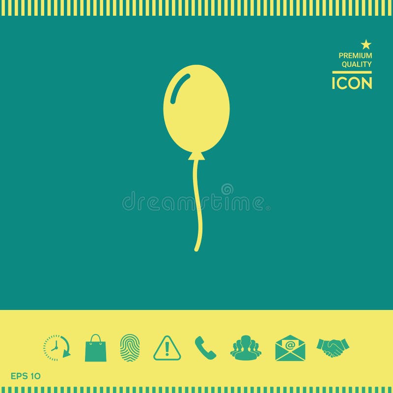 Balloon symbol icon stock vector. Illustration of balloon - 118007617