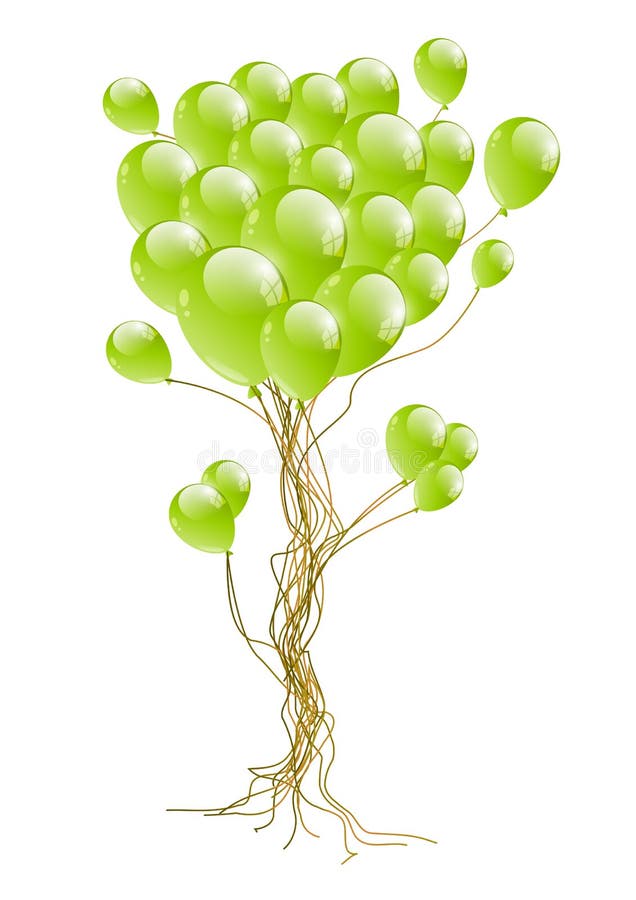 Bunch of Party Balloons (Hi-Res) Stock Illustration - Illustration of ...