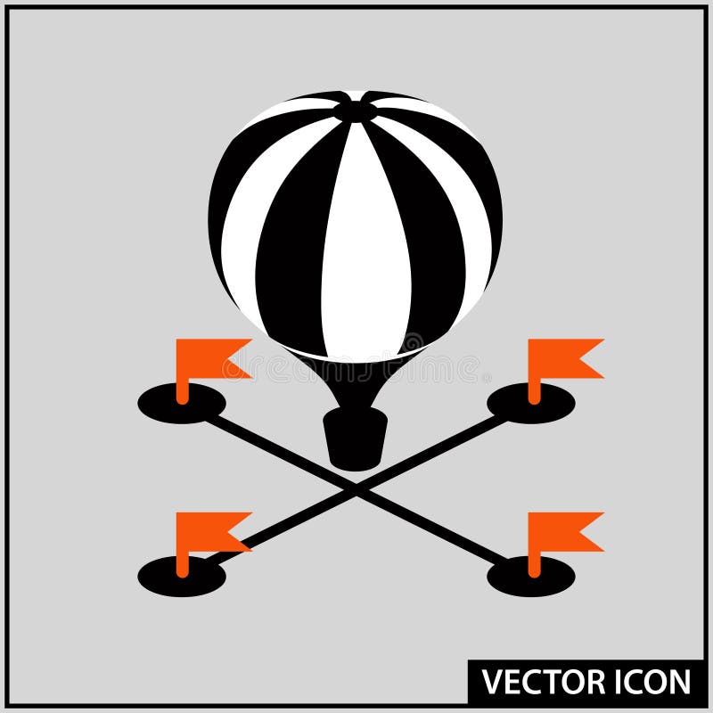 Balloon Starting Point of Motion Vector Graphic Icon Stock Vector ...