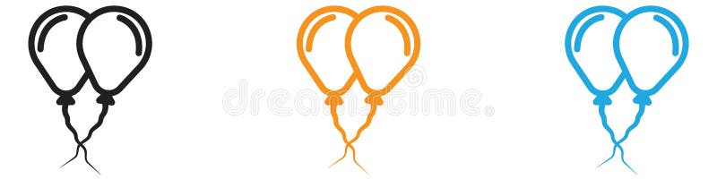 Balloon Vector Logo Set Collection for Web App Ui Stock Vector ...