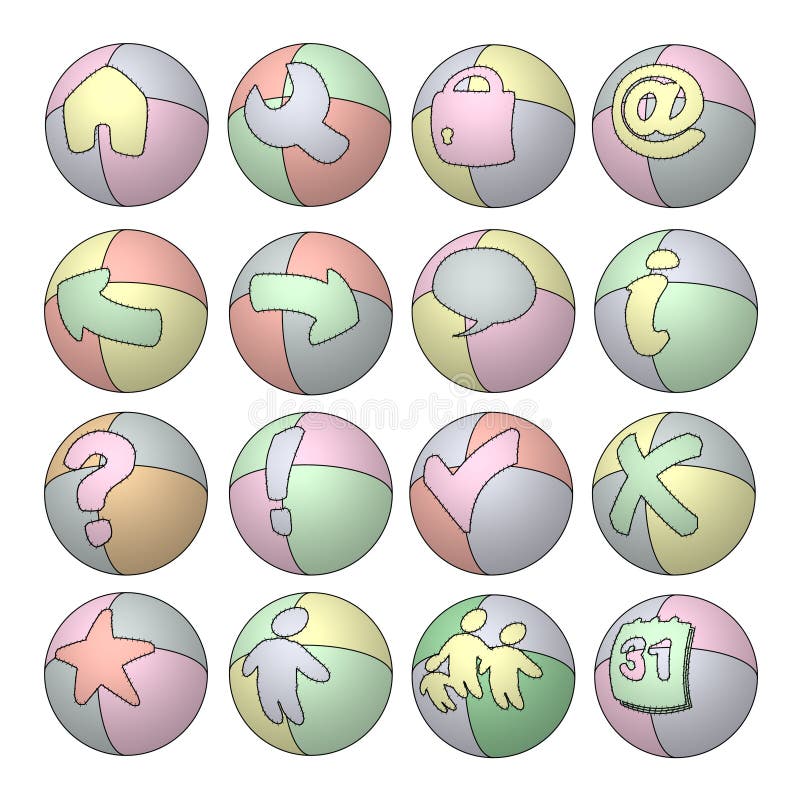 Balloon Web Icons stock illustration. Illustration of isolated - 17017405
