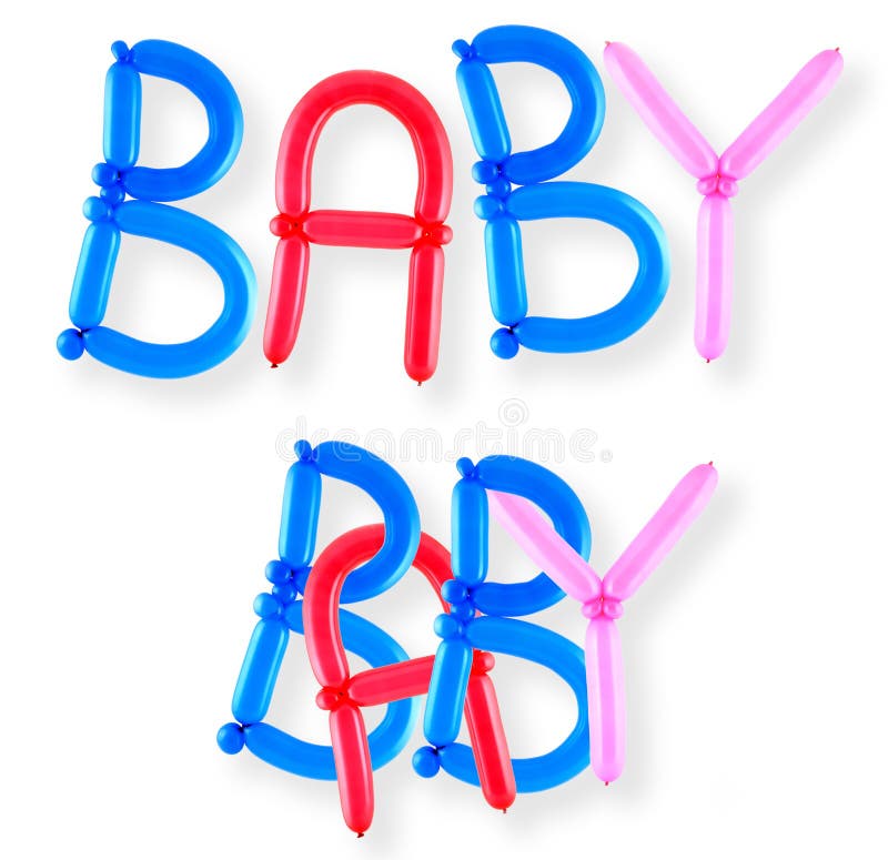 Pink and Blue Theme Baby Bunting Letters Hanging from Pegs on a Line ...
