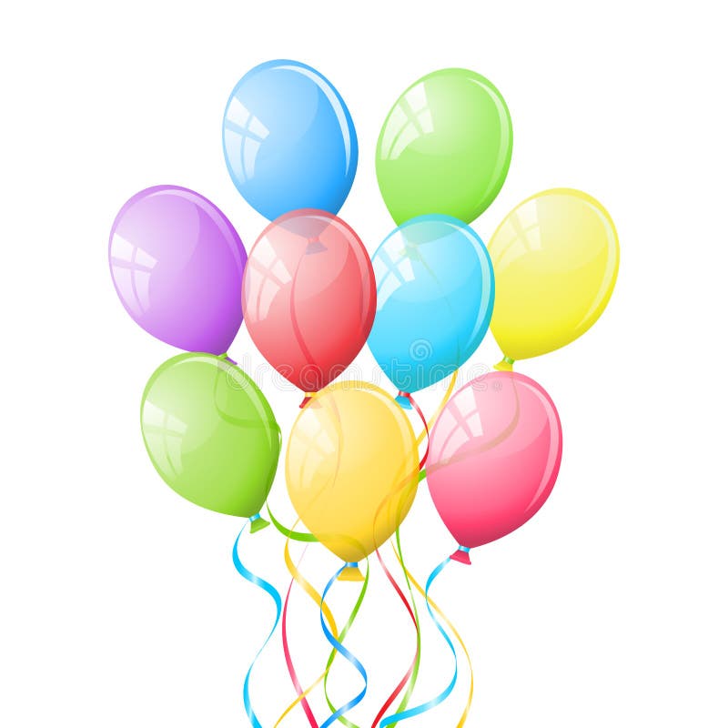 Group of Cartoon Balloons 2 Stock Vector - Illustration of balloons ...