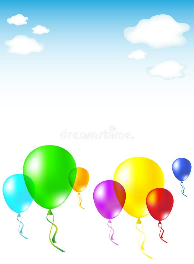 Party Balloons on Green Rays of Light Stock Vector - Illustration of ...