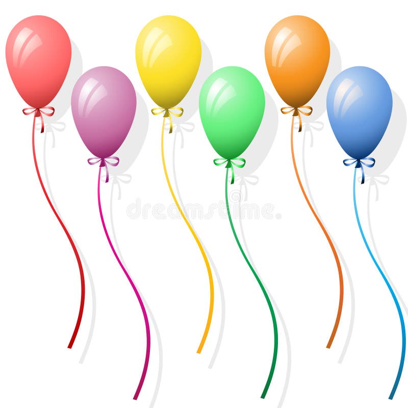 Six Balloons Stock Illustrations – 1,458 Six Balloons Stock ...