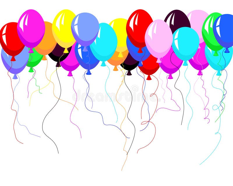 Balloons and celebration stock vector. Illustration of birthday - 15471799