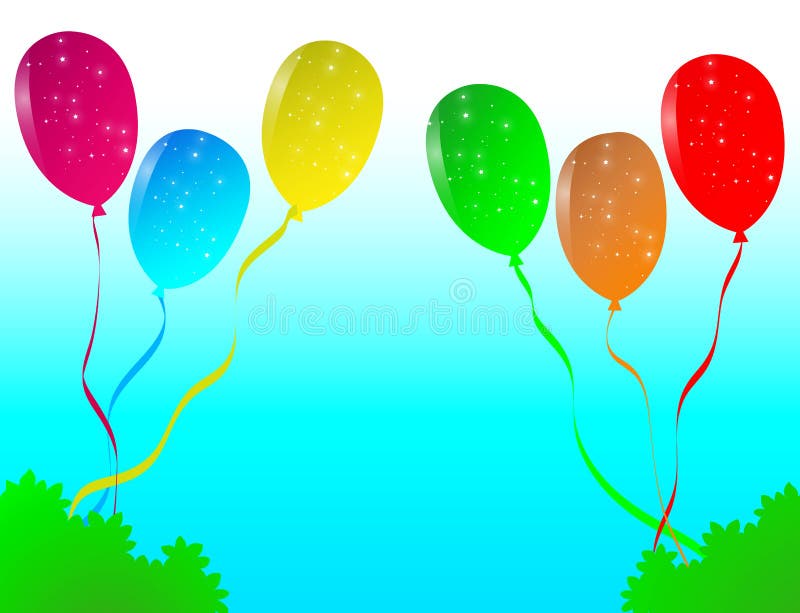 Balloons stock vector. Illustration of card, curve, colourful - 7312093
