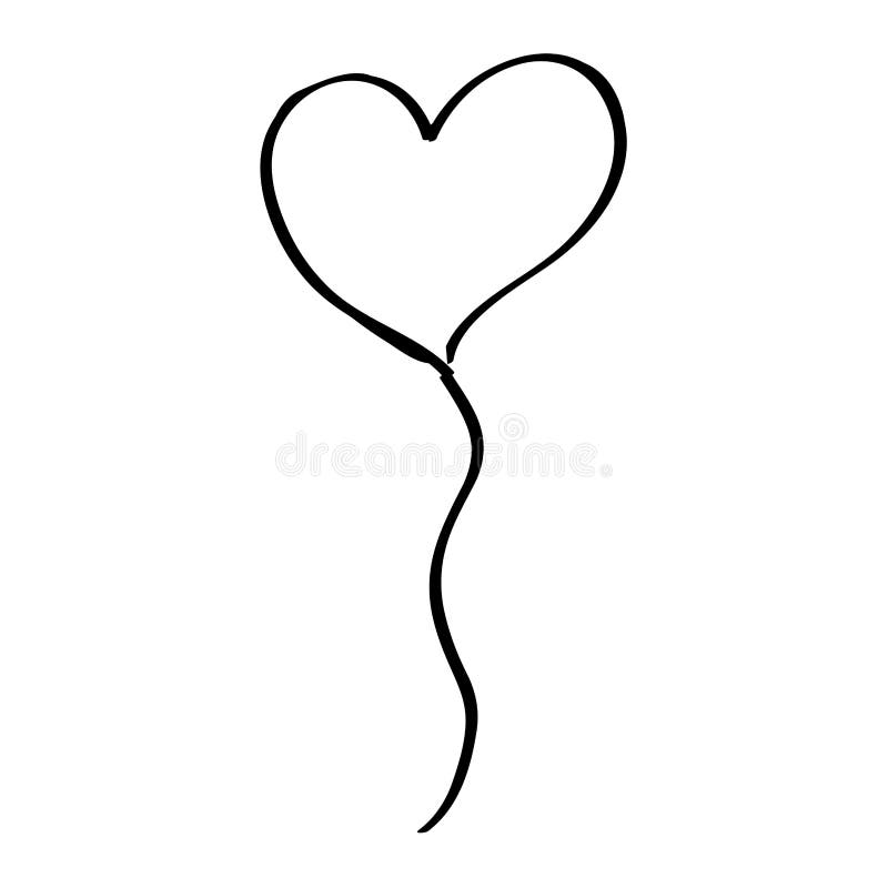 Balloons air party drawing stock vector. Illustration of celebration ...