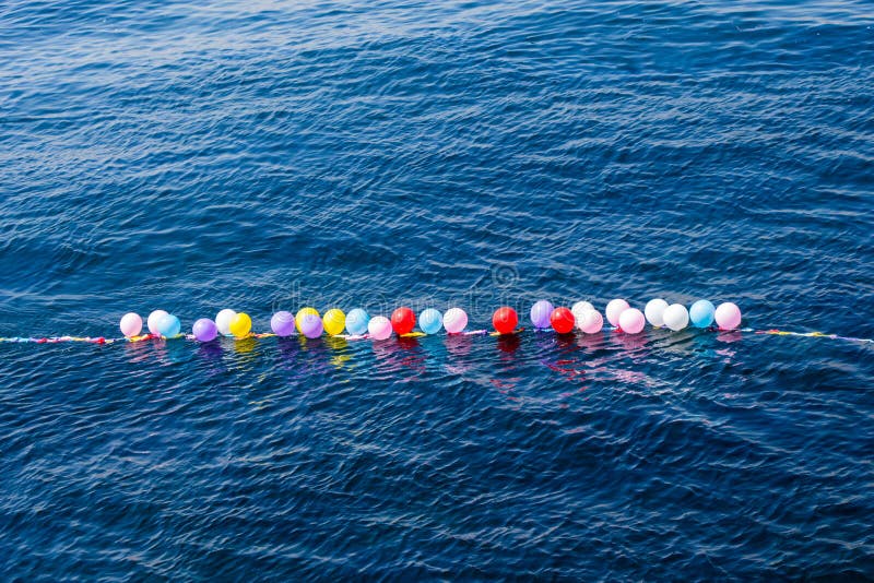 Balloons As Targets on Water Stock Photo - Image of targets, target ...