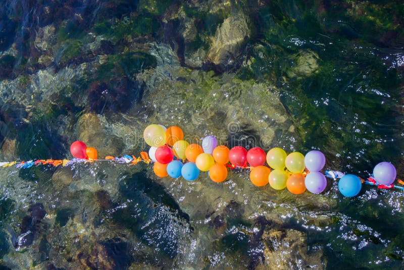 Balloons As Targets on Water Stock Image - Image of color, targets ...