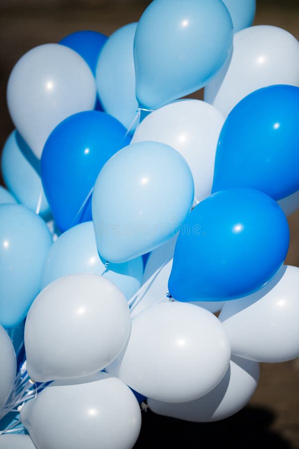 Balloons are Blue and White Stock Image - Image of festive, russia ...