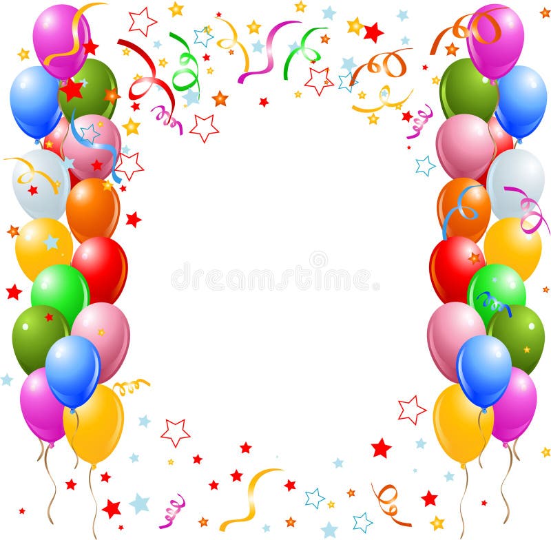 Balloons border stock vector. Illustration of copy, balloon - 12908844