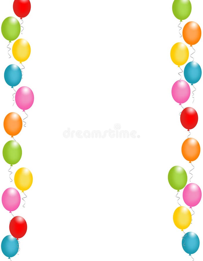 Balloon Border Party Balloon Border Design Stock Illustration