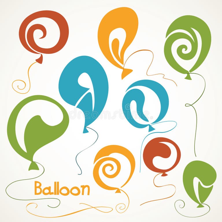 Balloons stock vector. Illustration of orange, carnival - 42199737