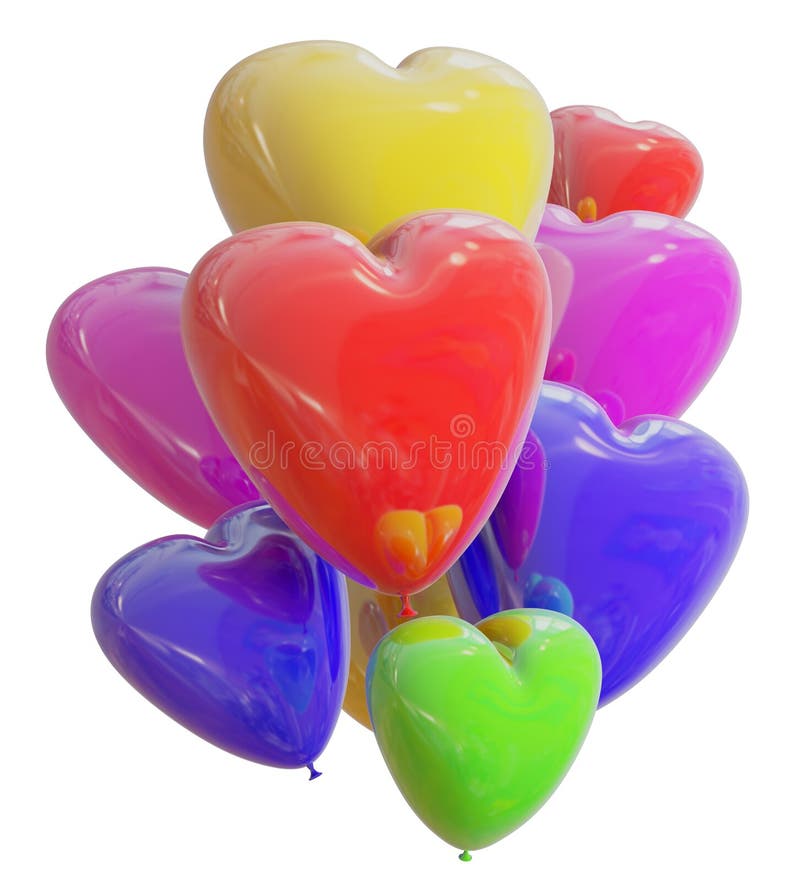 Balloons color heart stock photo. Image of white, party - 7134568