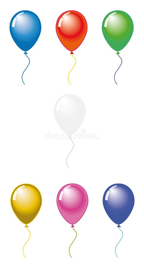 Balloons Color Pack 3 Stock Illustrations – 1 Balloons Color Pack 3 ...