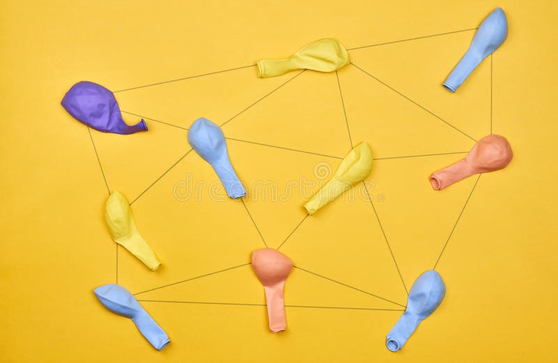 Abstract Network with Colored Lines and Dots. Generative Ai Stock Image ...