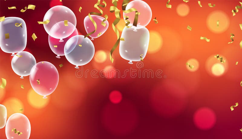 Balloons Design Elegant for Celebration Party Vector Illustration Stock ...