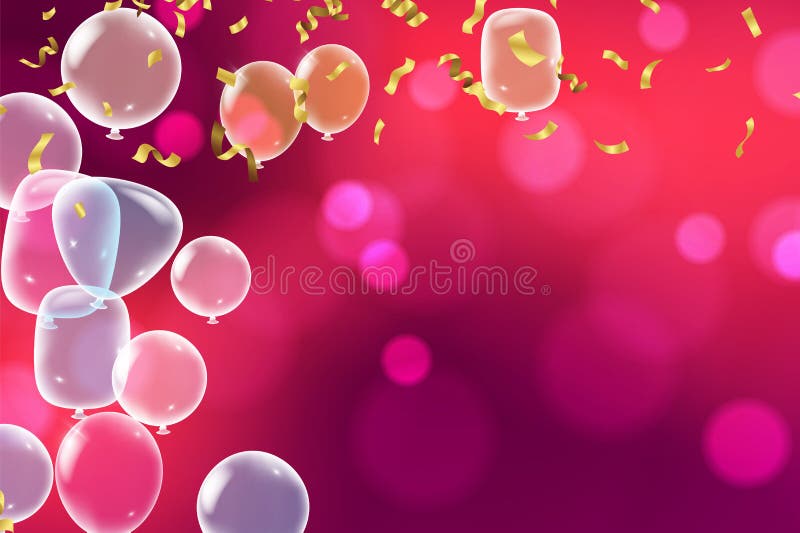 Balloons Design Elegant for Celebration Party Vector Illustration Stock ...