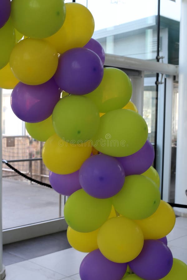 Balloons of Different Colors Stock Photo - Image of decoration, city ...