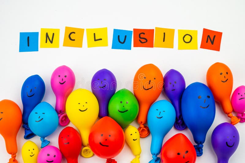 Balloons of Various Colors. Inclusion and Diversity. Stock Photo ...