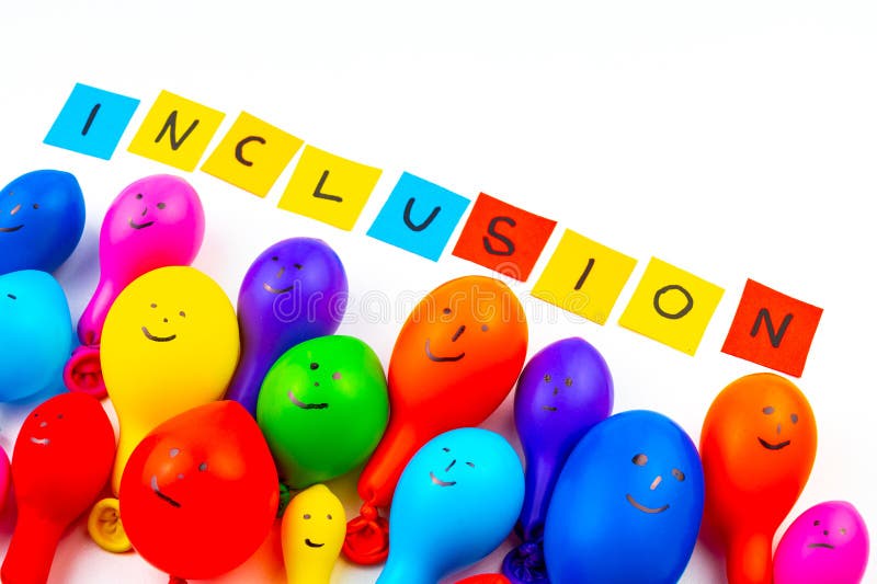 Balloons of Various Colors. Inclusion and Diversity. Stock Image ...