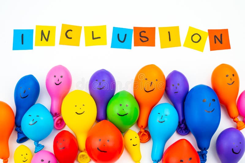 Balloons of Various Colors. Inclusion and Diversity. Stock Photo ...