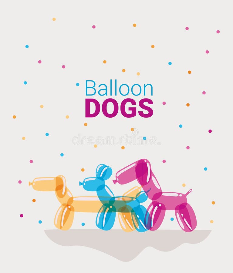 Balloons dogs design stock vector. Illustration of balloons - 217500160