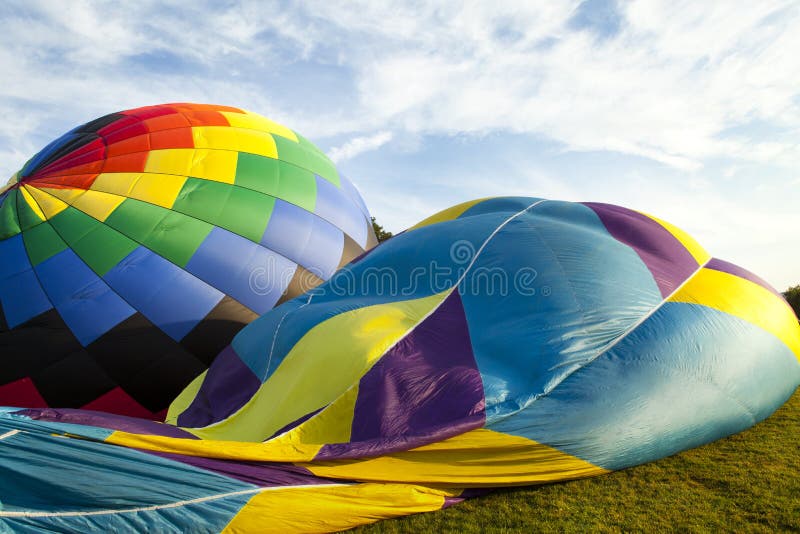 Balloons down stock image. Image of flight, inflate, envelope - 32807455