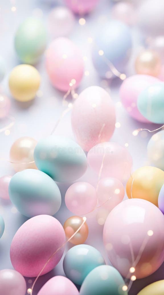 Balloons Eggs Pink and White Balloons Stock Illustration - Illustration ...